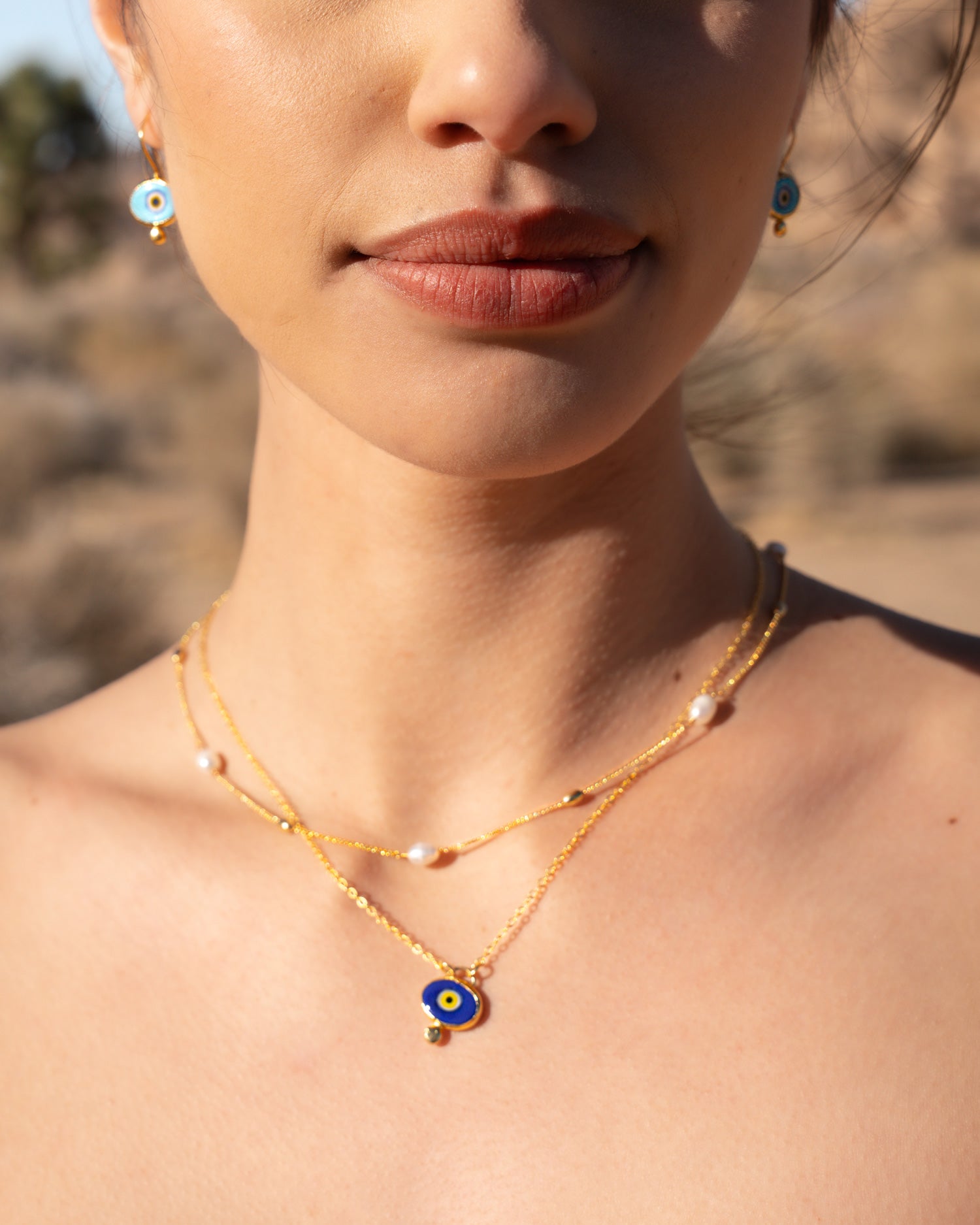 Gold Necklaces | Gold Evil Eye Necklaces by Ottoman Hands