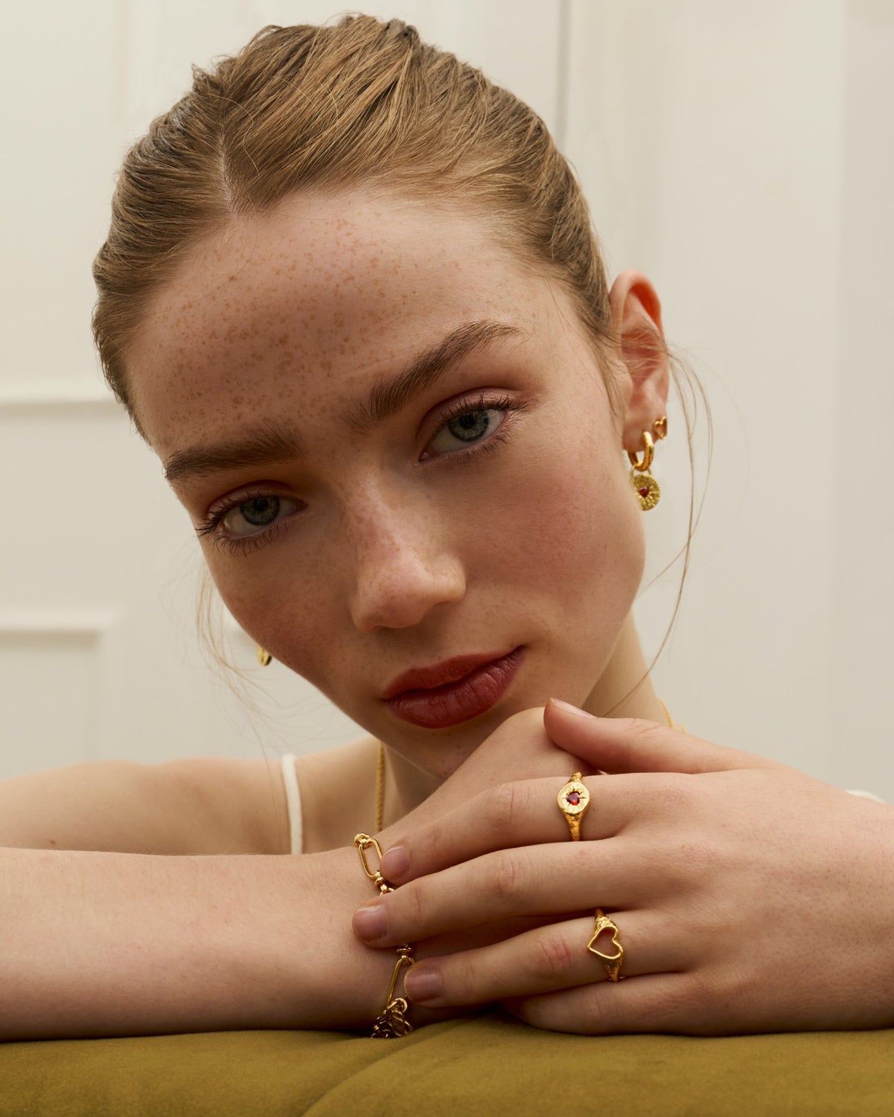 Outline Heart Stacking Ring - Gold | Ottoman Hands