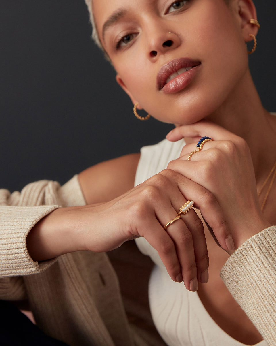 Sabina Gold Stacking Ring | Sustainable Jewellery by Ottoman Hands