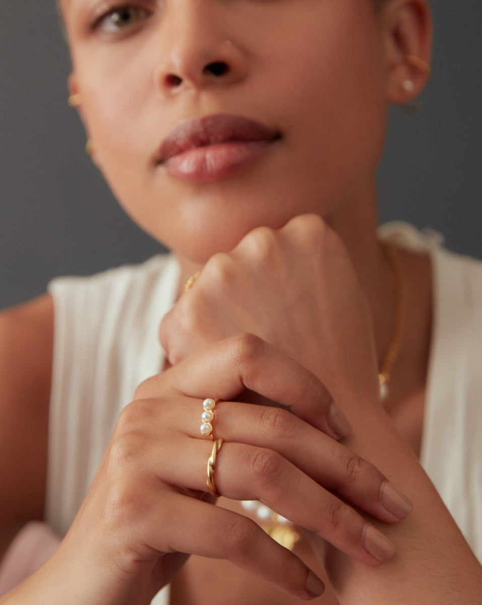 Sabina Gold Stacking Ring | Sustainable Jewellery by Ottoman Hands